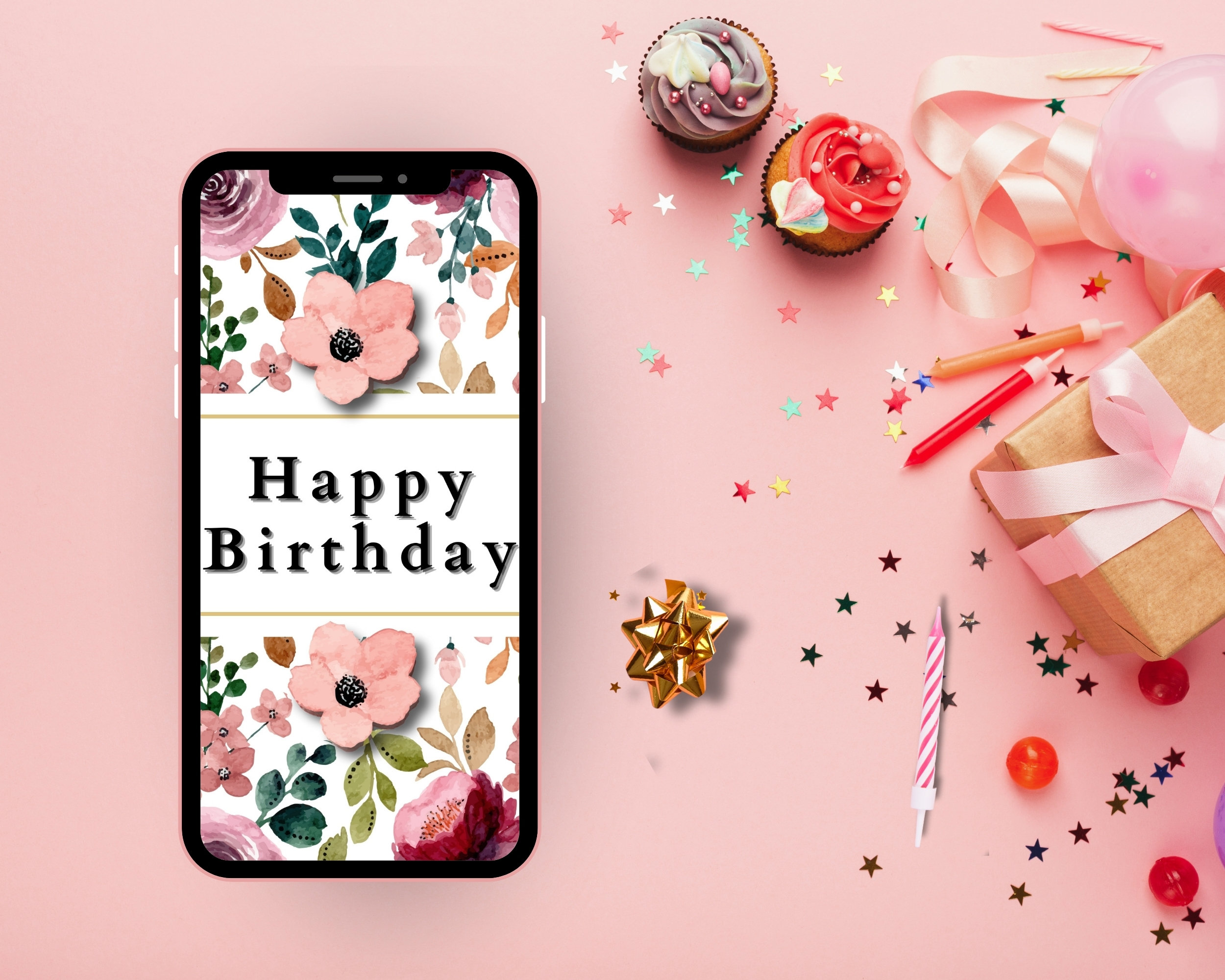 Digital Animated Birthday Card, Digital Happy Birthday Card, Electronic ...