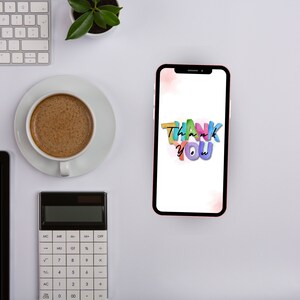 Digital Download Thank You Card, Colorfully Digital E-card, Digital ...