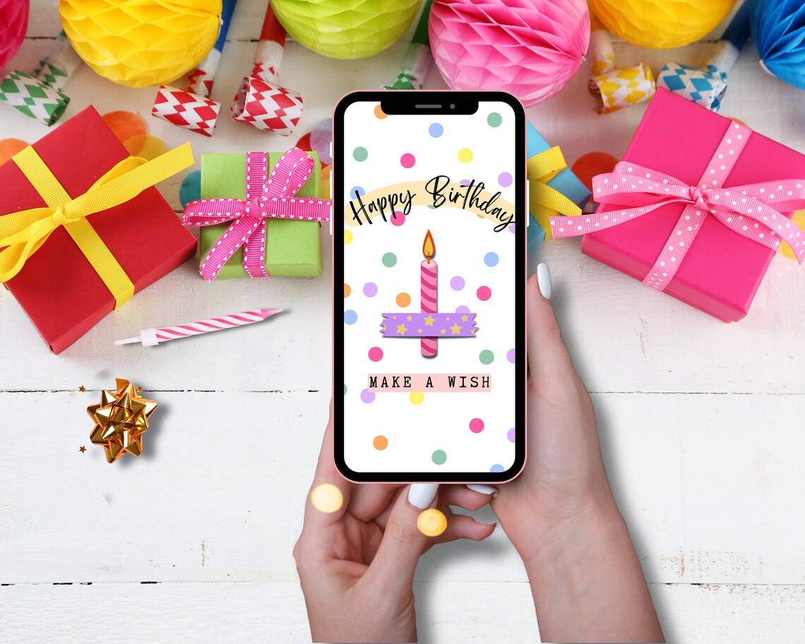 Digital Animated Birthday Card, Digital Happy Birthday Card, Electronic ...