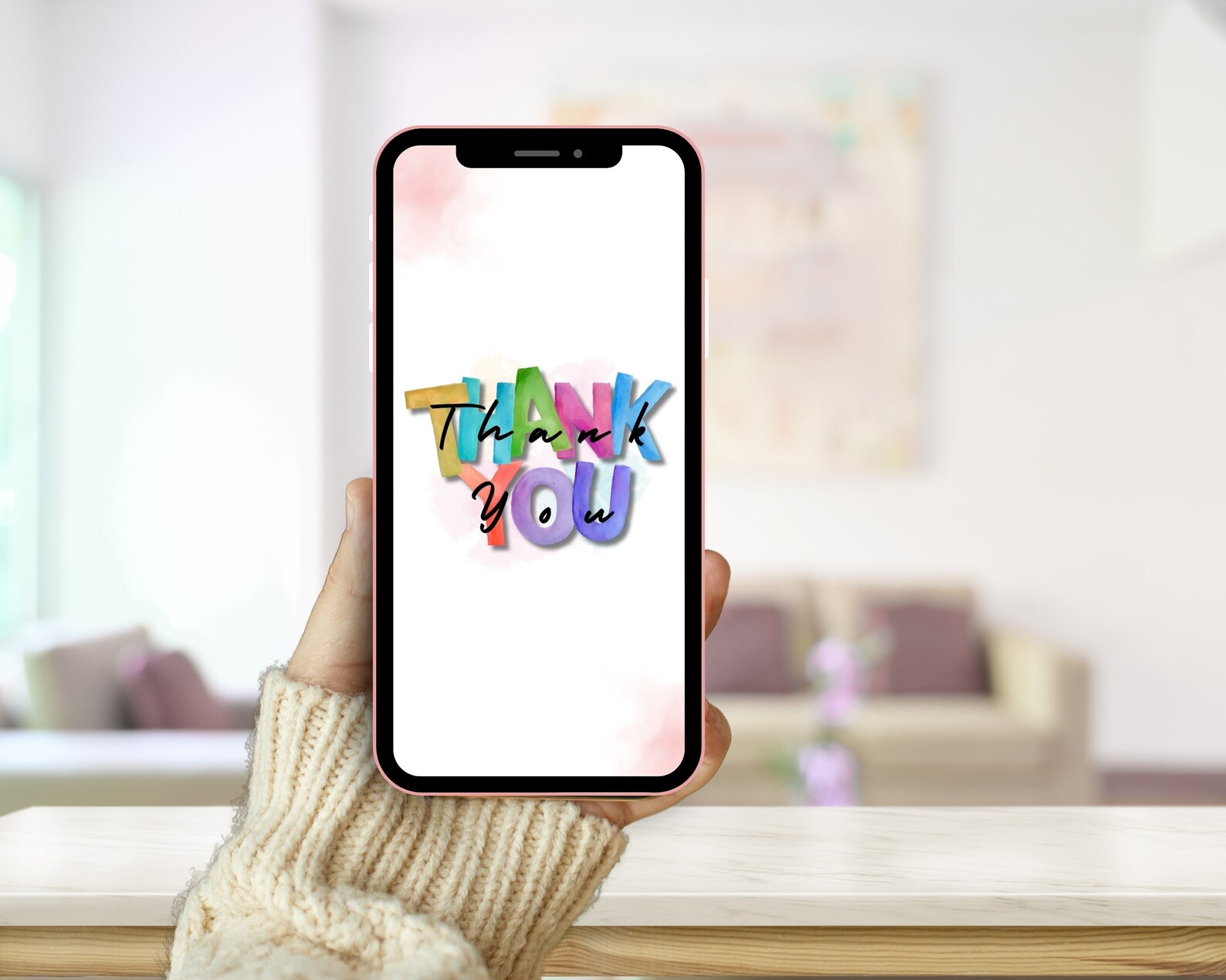 Digital Download Thank You Card, Colorfully Digital E-card, Digital ...