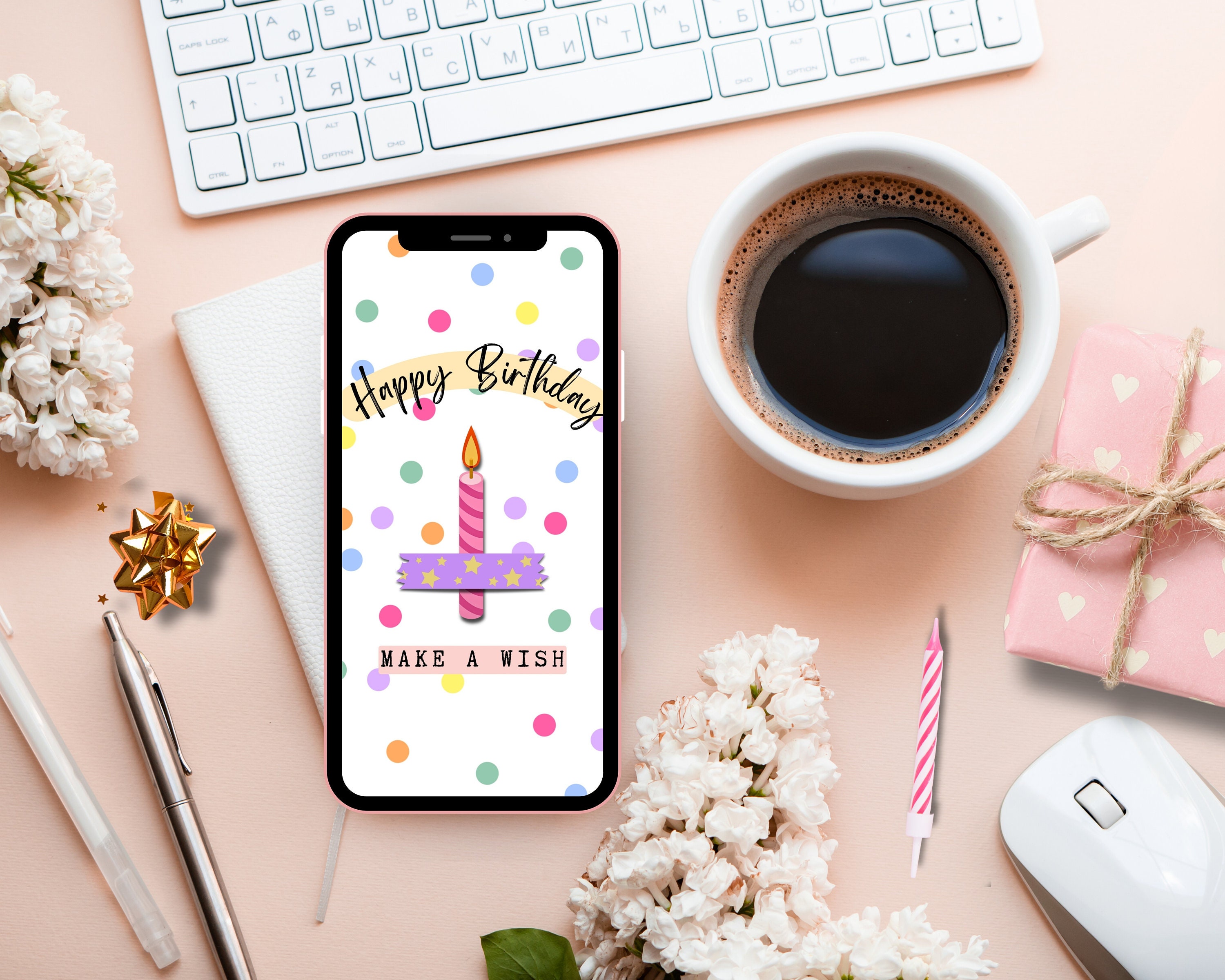 Digital Animated Birthday Card, Digital Happy Birthday Card, Electronic ...