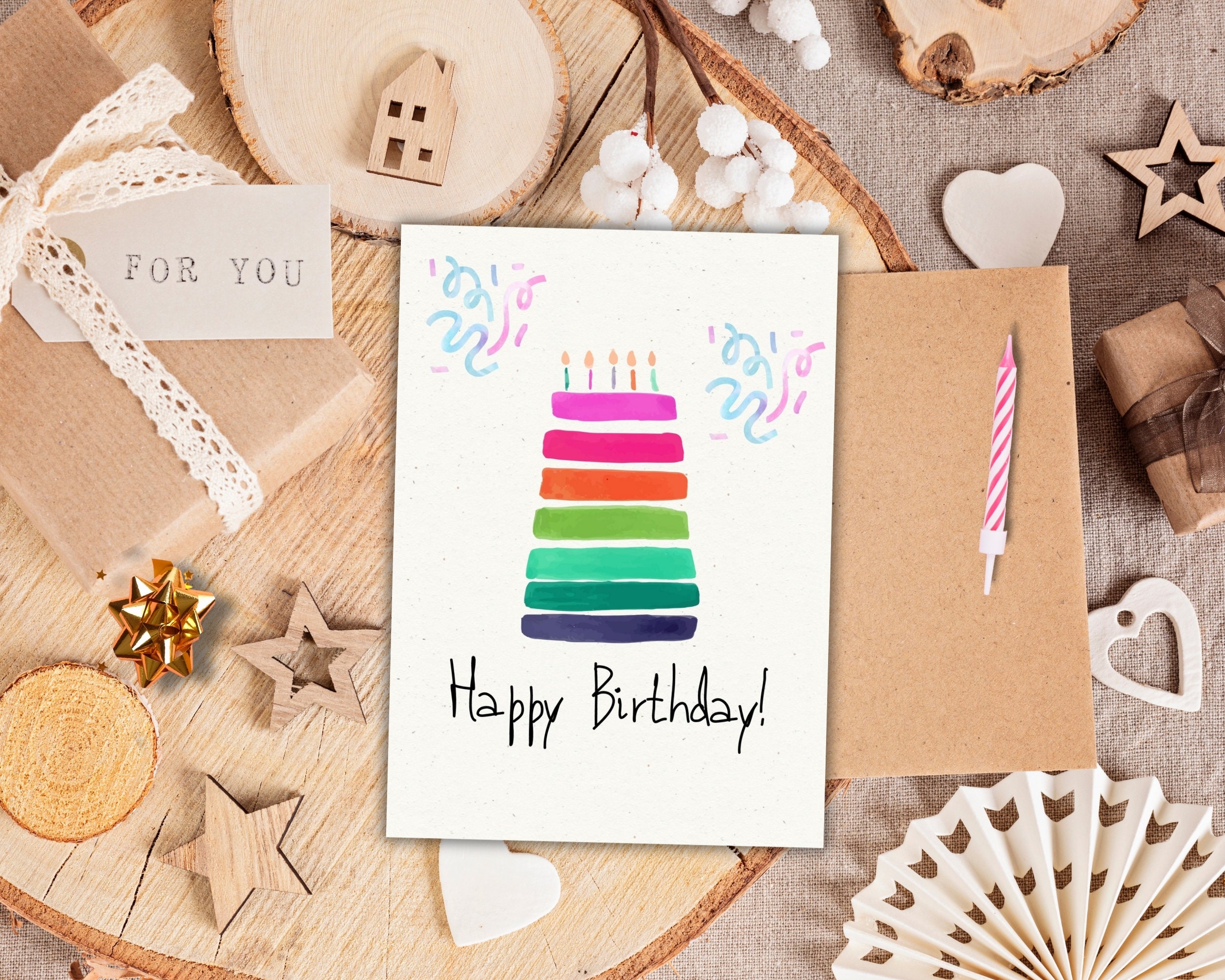 Printable Birthday Card, Personalized Birthday Card, Downloadable ...