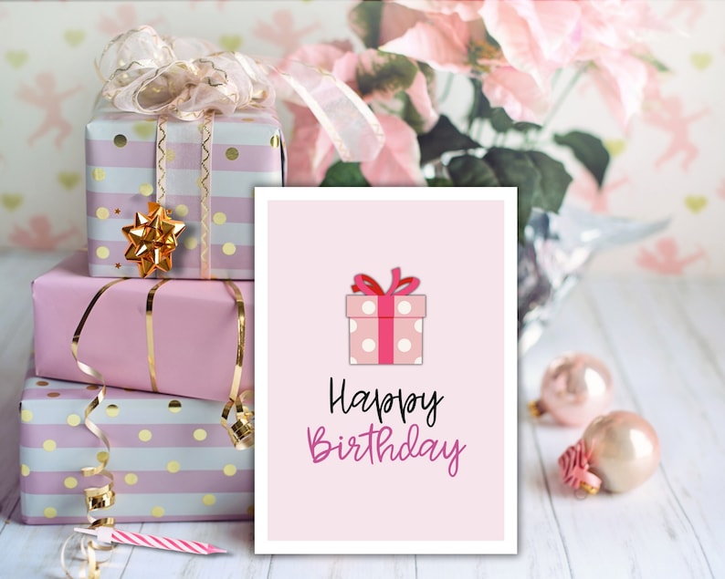 Printable Birthday Card, Instant Downloadable Birthday Card, Friends ...