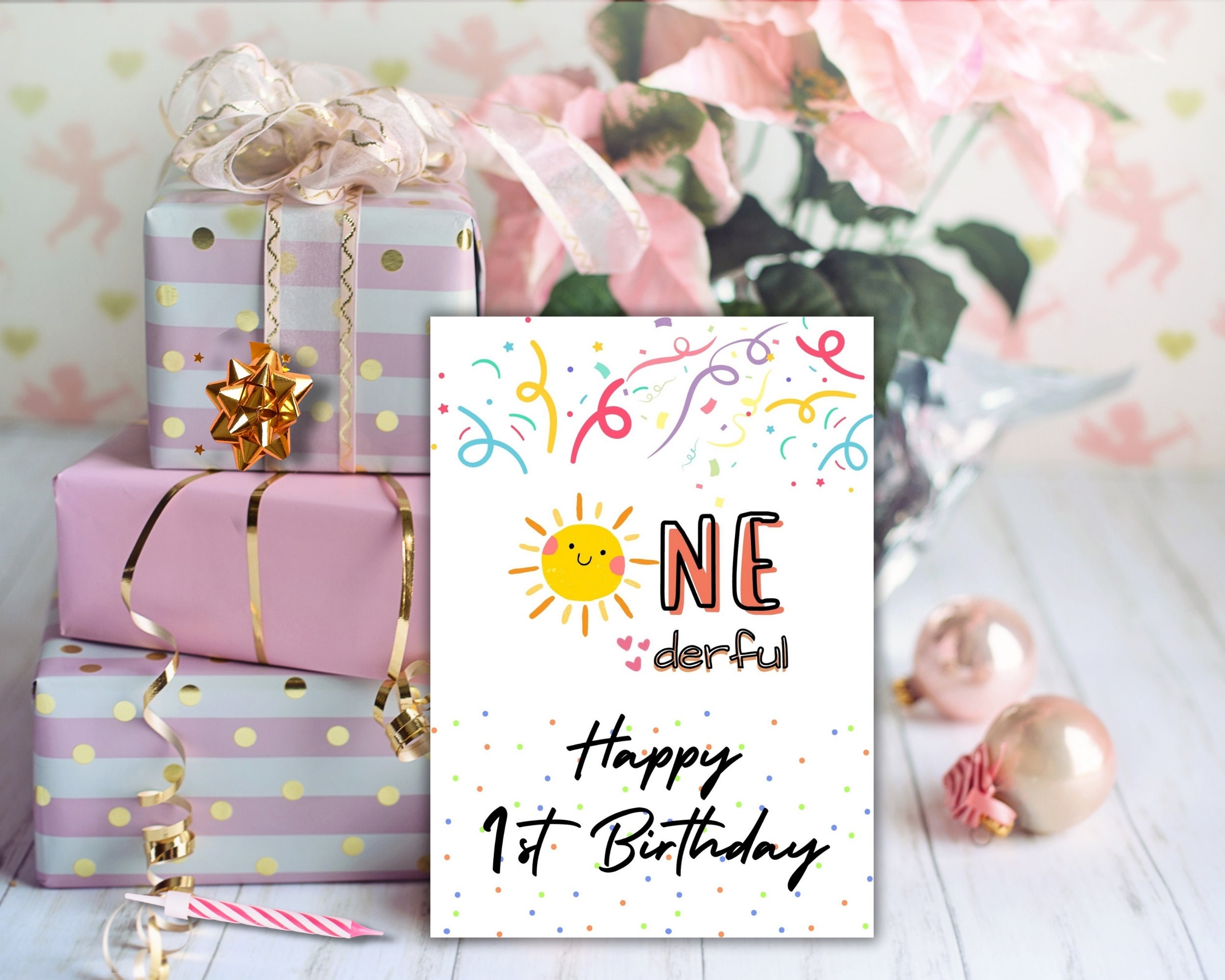 Printable 1st Birthday Card for Kids (digital Download) - Etsy