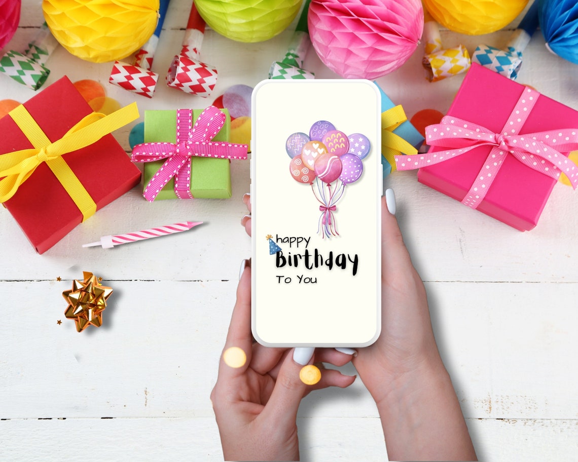 Digital Animated Birthday Card, Digital Happy Birthday Card, Electronic ...