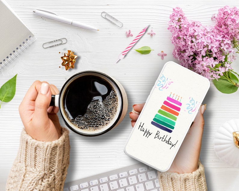 Digital Animated Birthday Card, Digital Happy Birthday Card, Electronic ...