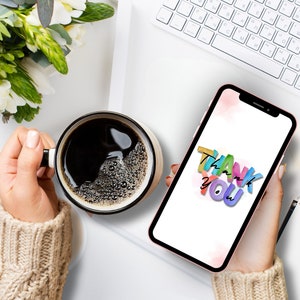 Digital Download Thank You Card, Colorfully Digital E-card, Digital ...