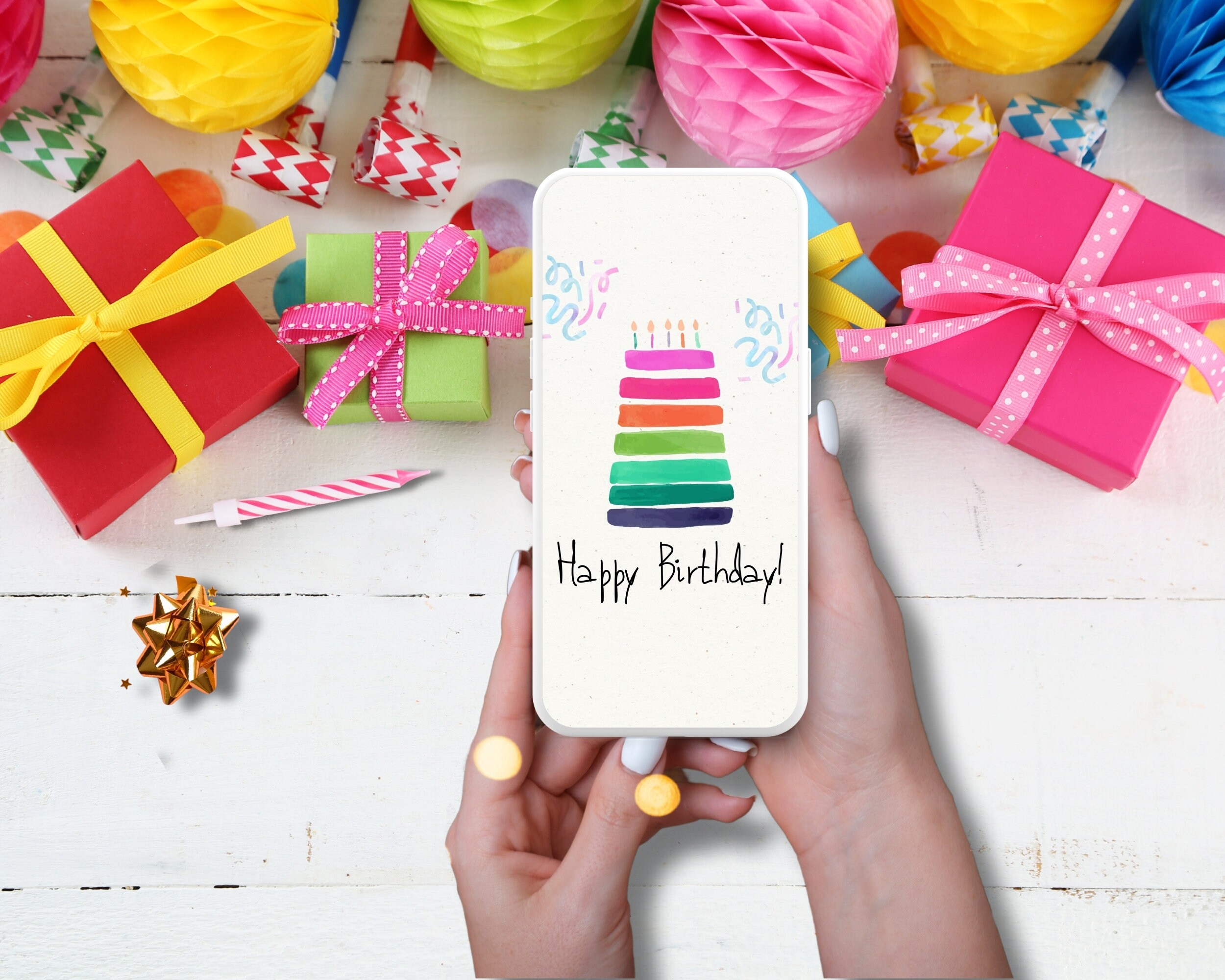 Digital Animated Birthday Card, Digital Happy Birthday Card, Electronic ...
