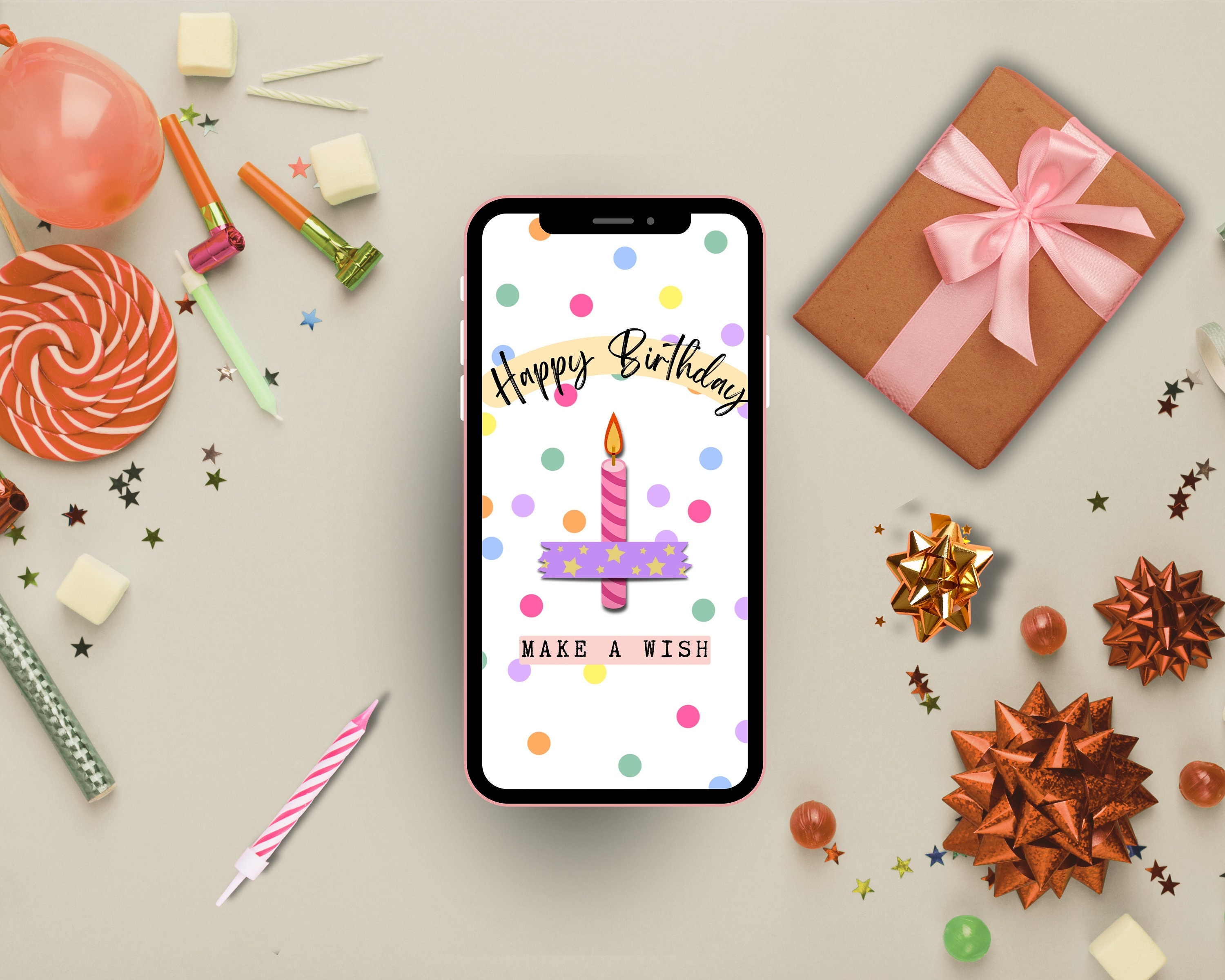 Digital Animated Birthday Card, Digital Happy Birthday Card, Electronic ...