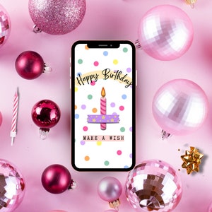 Digital Animated Birthday Card, Digital Happy Birthday Card, Electronic ...