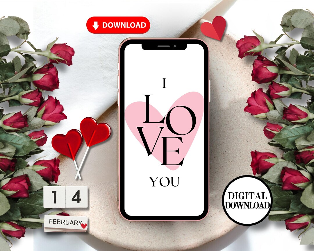 Digital Download Valentine's Day Card, Valentine's Day Gift, Digital ...
