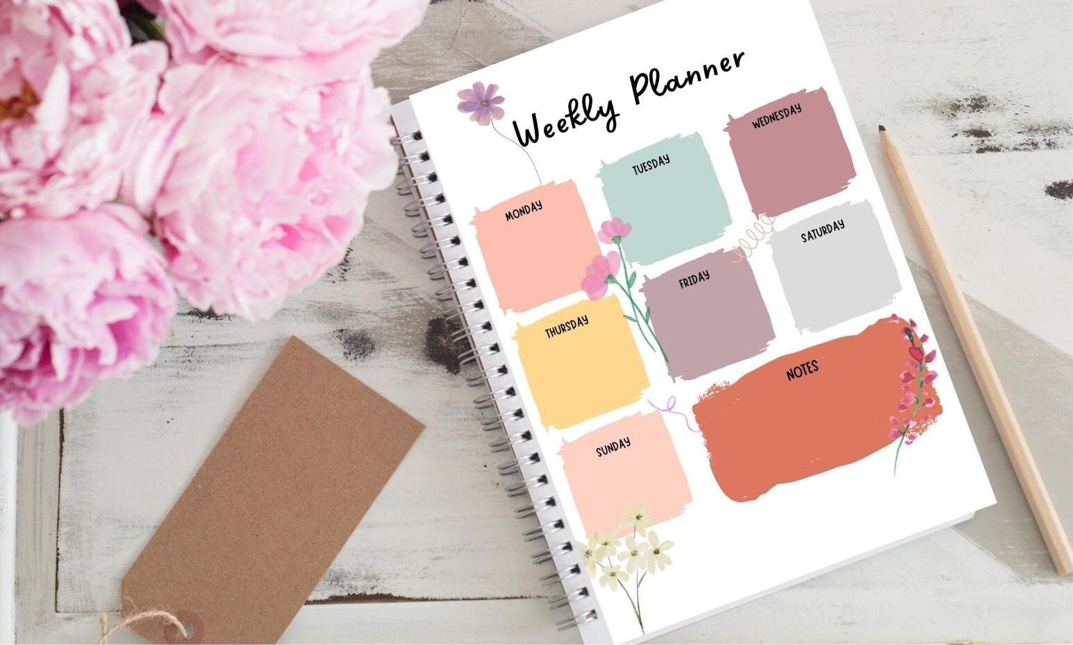 Printable Planner, Digital Planner, Flower Planner, Habit Tracker ...