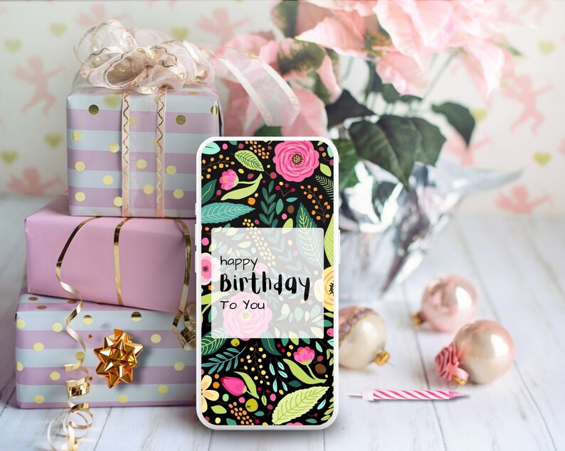 Digital Animated Birthday Card, Digital Happy Birthday Card, Electronic ...