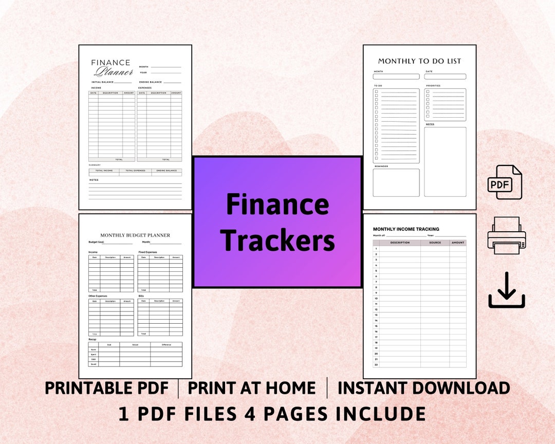 Financial Planner, Printable Budget Planner, Printable Finance Planner ...
