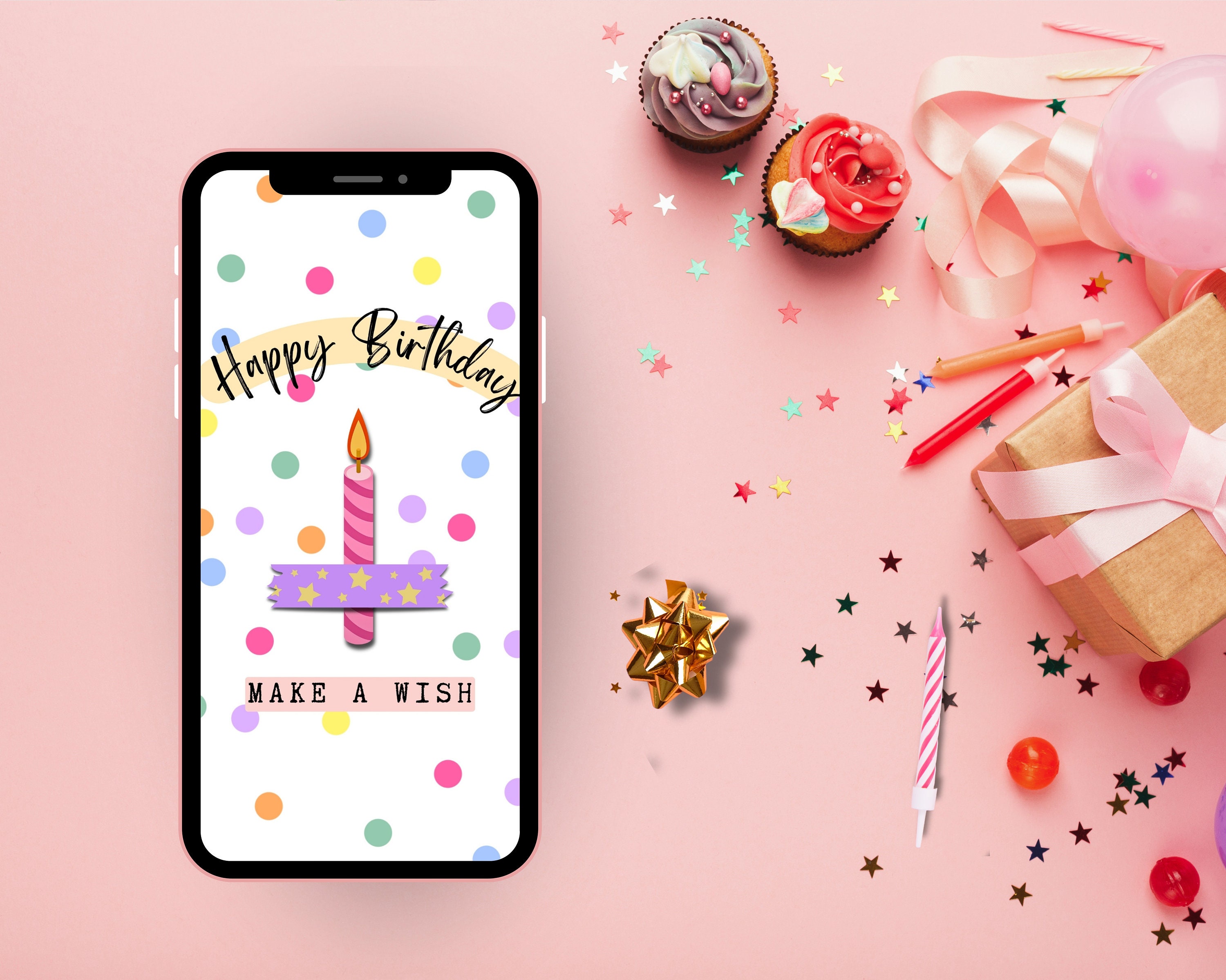 Digital Animated Birthday Card, Digital Happy Birthday Card, Electronic ...