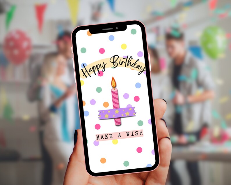 Digital Animated Birthday Card, Digital Happy Birthday Card, Electronic ...