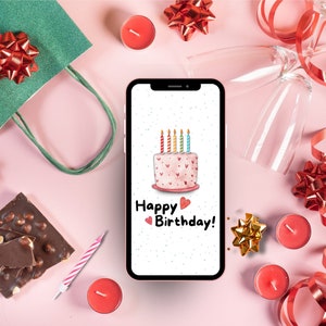 Digital Animated Birthday Card, Digital Happy Birthday Card, Electronic ...