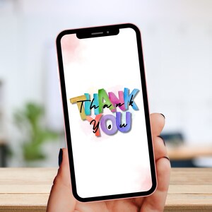 Digital Download Thank You Card, Colorfully Digital E-card, Digital ...