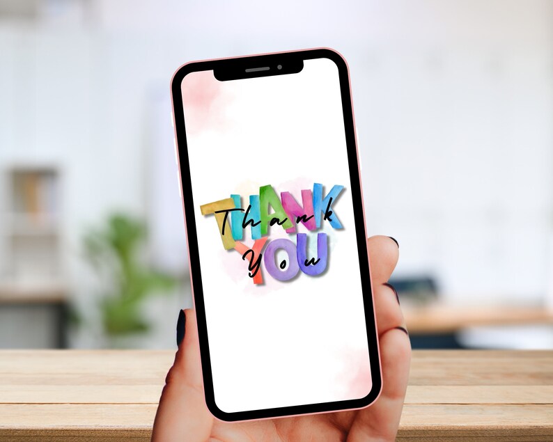 Digital Download Thank You Card, Colorfully Digital E-card, Digital ...