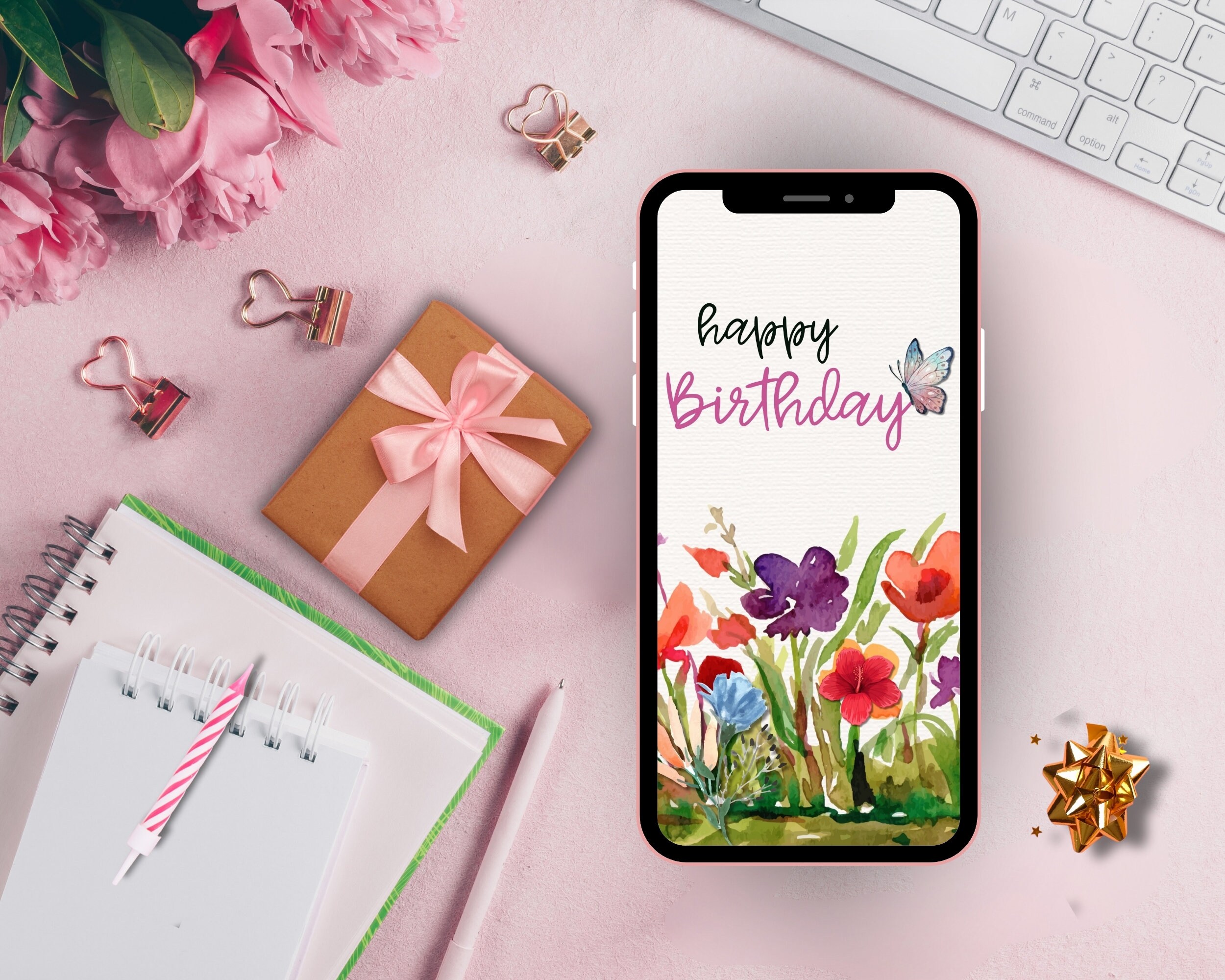 Digital Animated Birthday Card, Digital Happy Birthday Card, Electronic ...