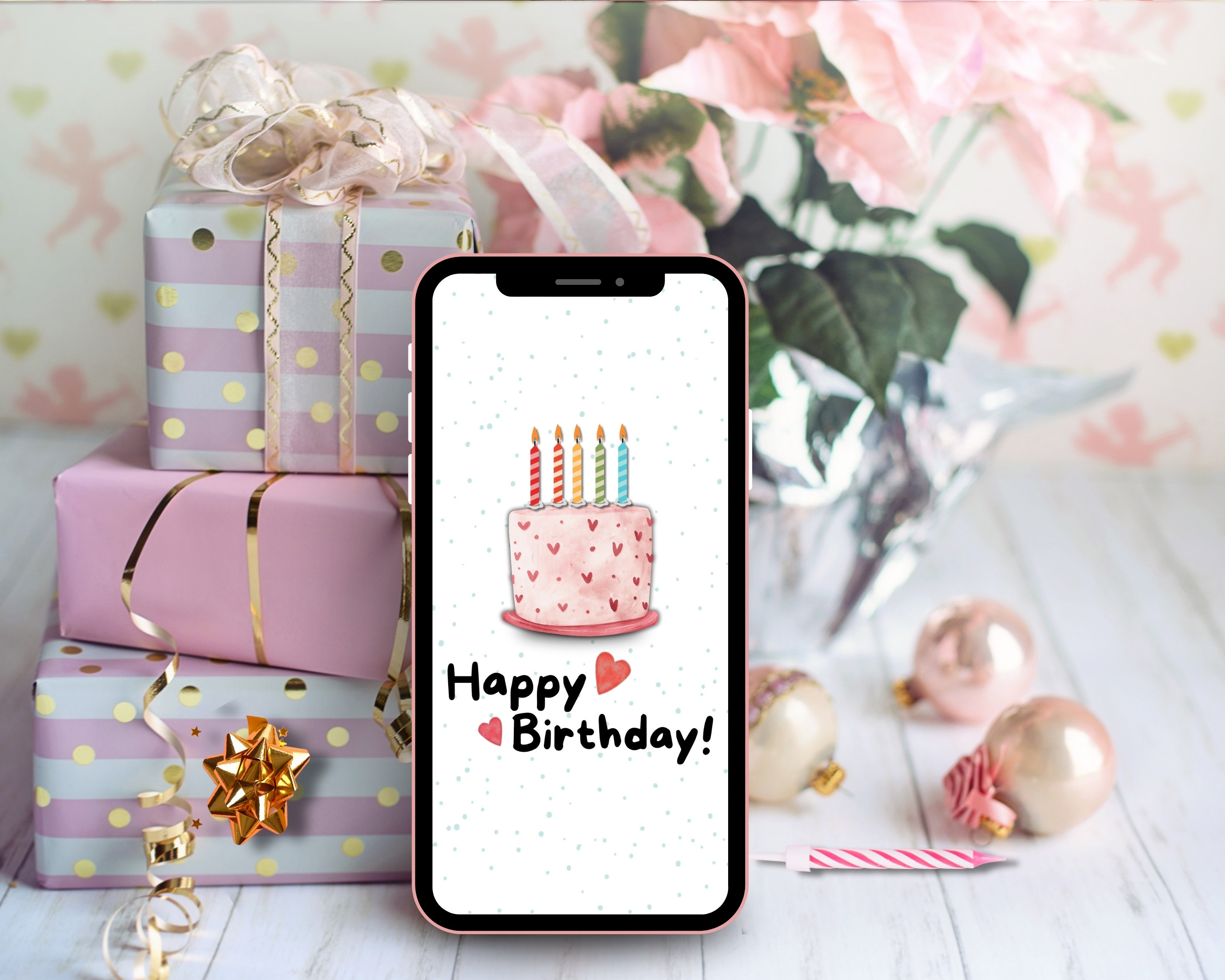 Digital Animated Birthday Card, Digital Happy Birthday Card, Electronic ...