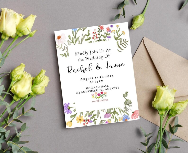 Spring Wedding Invitation Set Template, Spring, Spring Wedding ...