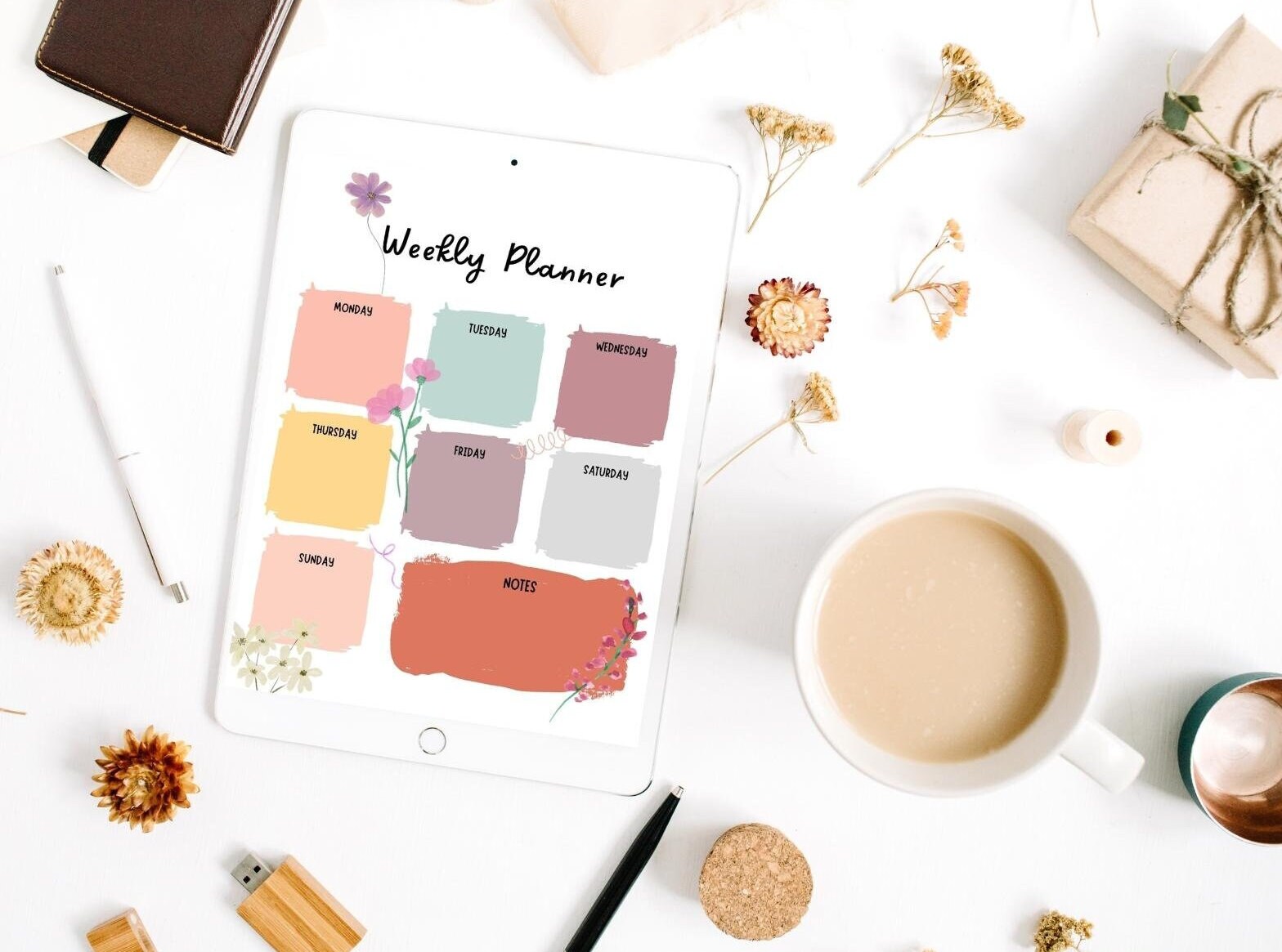 Printable Planner, Digital Planner, Flower Planner, Habit Tracker ...