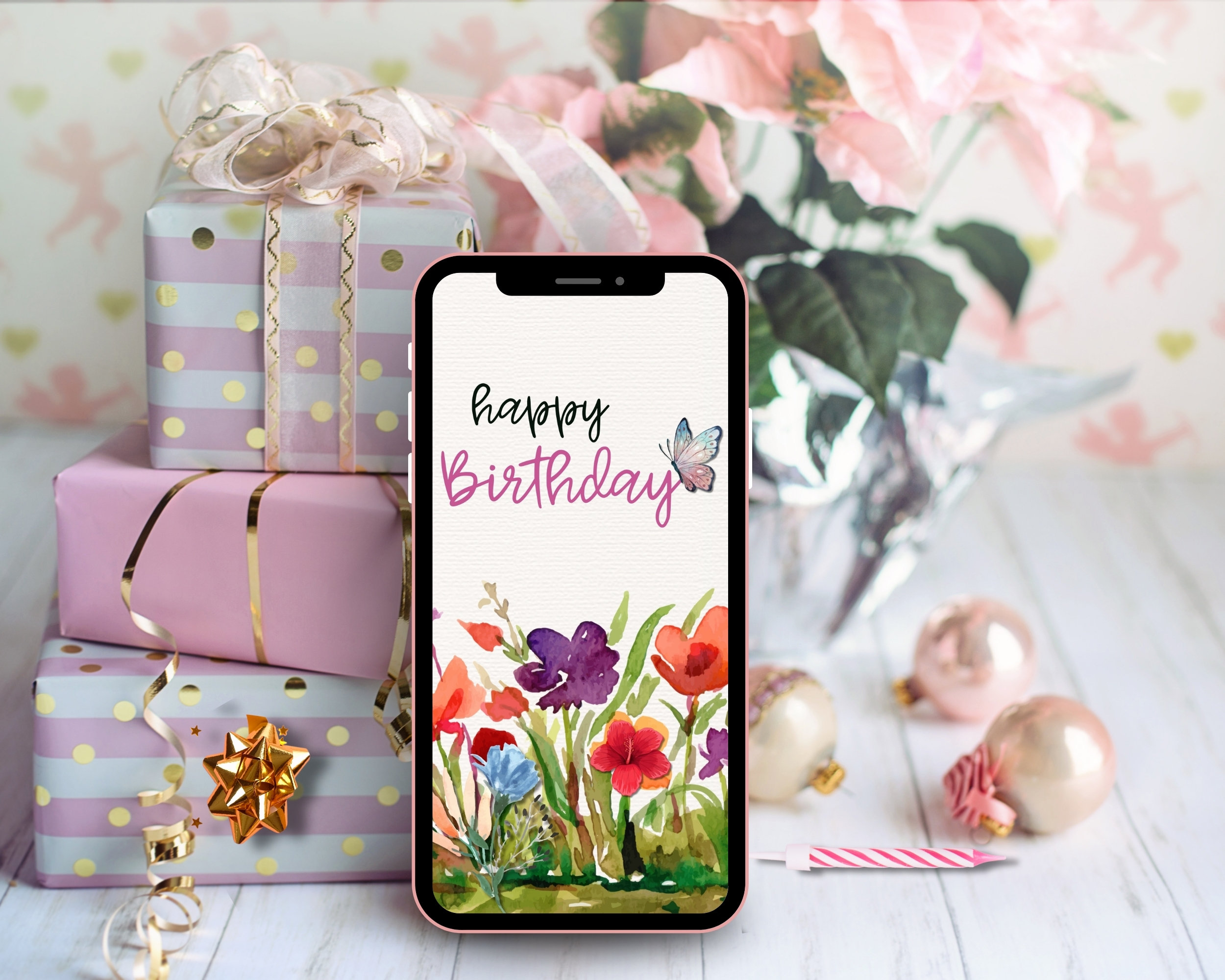 Digital Animated Birthday Card, Digital Happy Birthday Card, Electronic ...