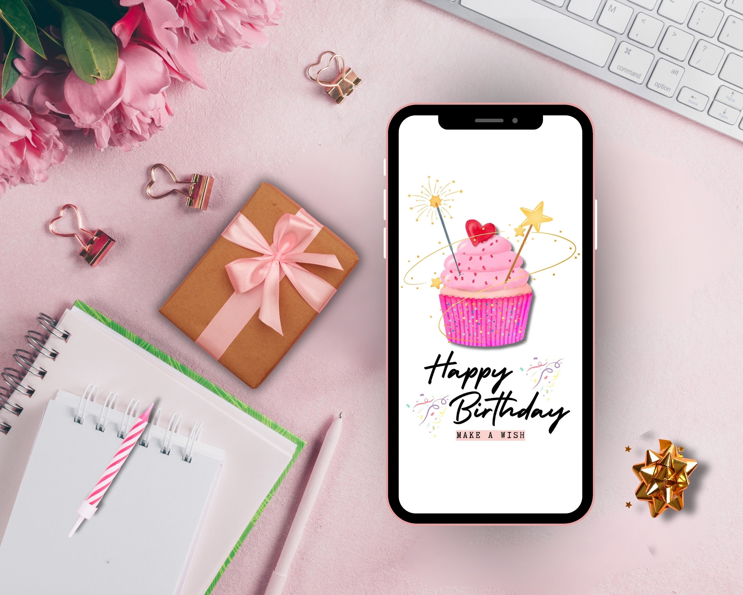 Digital Animated Birthday Card, Digital Happy Birthday Card, Electronic ...