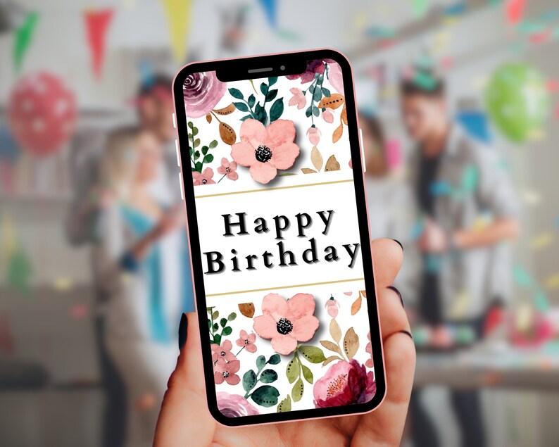 Digital Animated Birthday Card, Digital Happy Birthday Card, Electronic ...