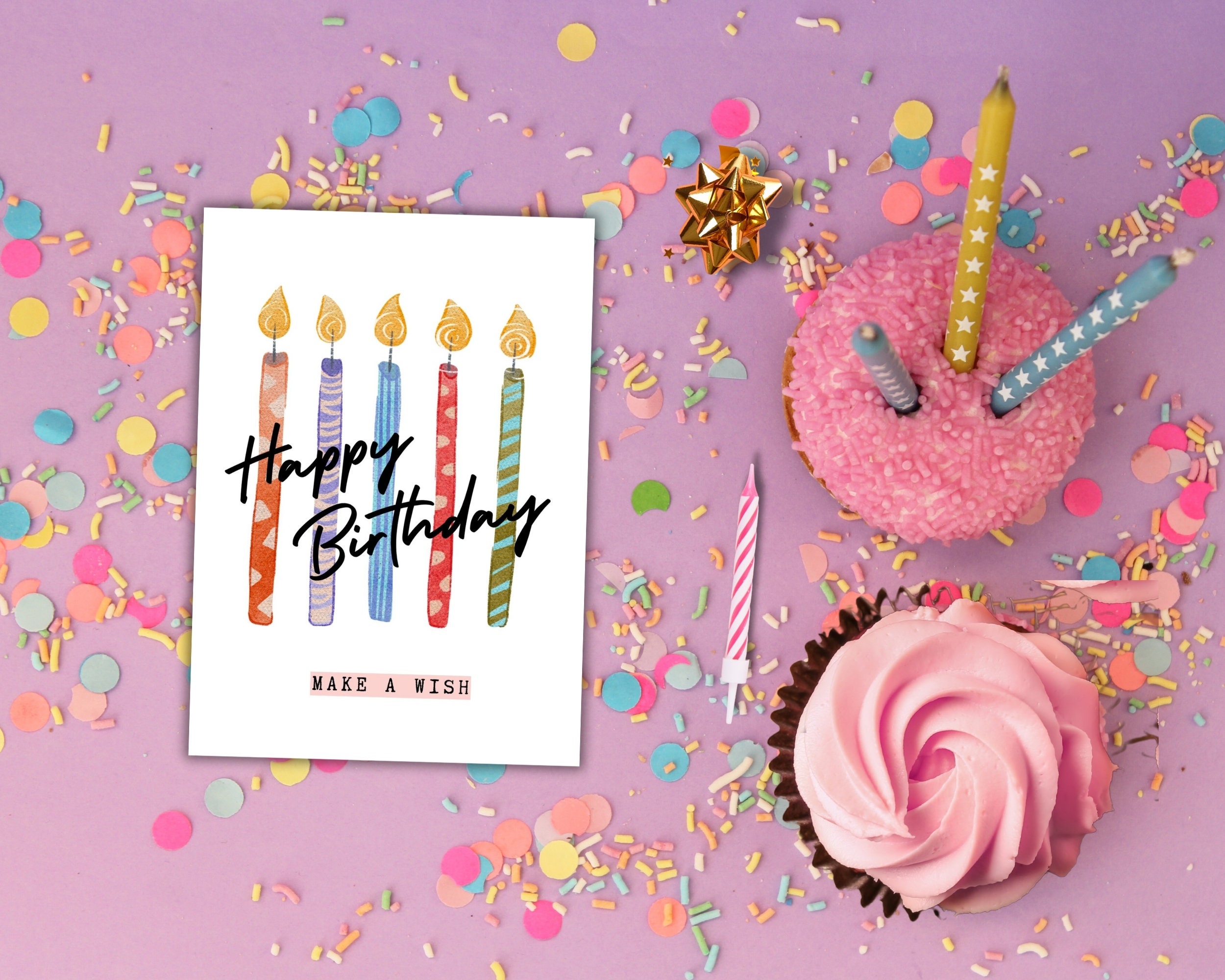 Printable Birthday Card, Instant Downloadable Birthday Card, Digital ...