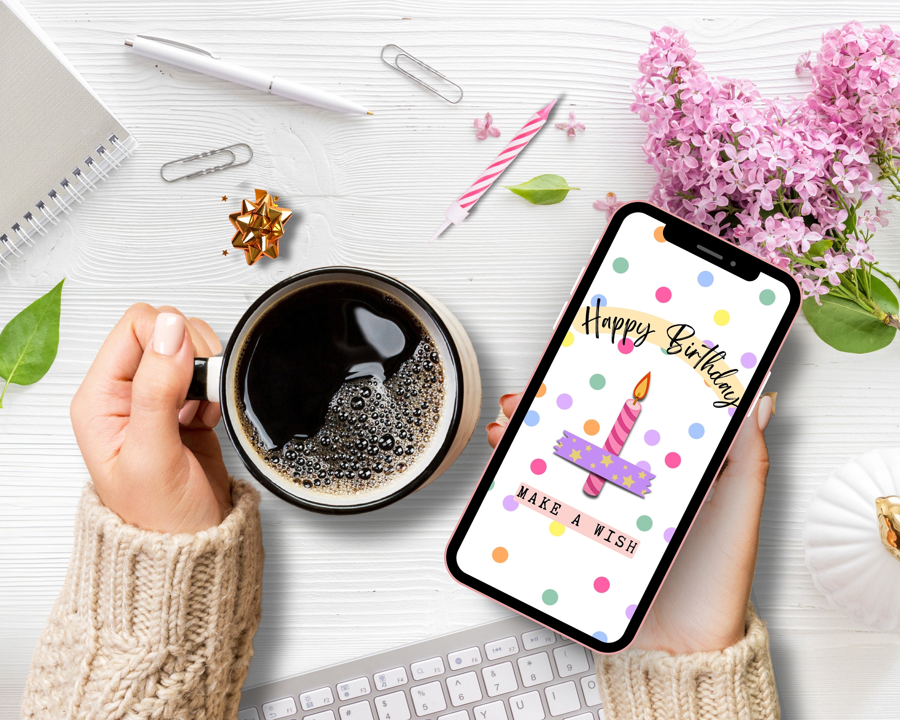 Digital Animated Birthday Card, Digital Happy Birthday Card, Electronic ...