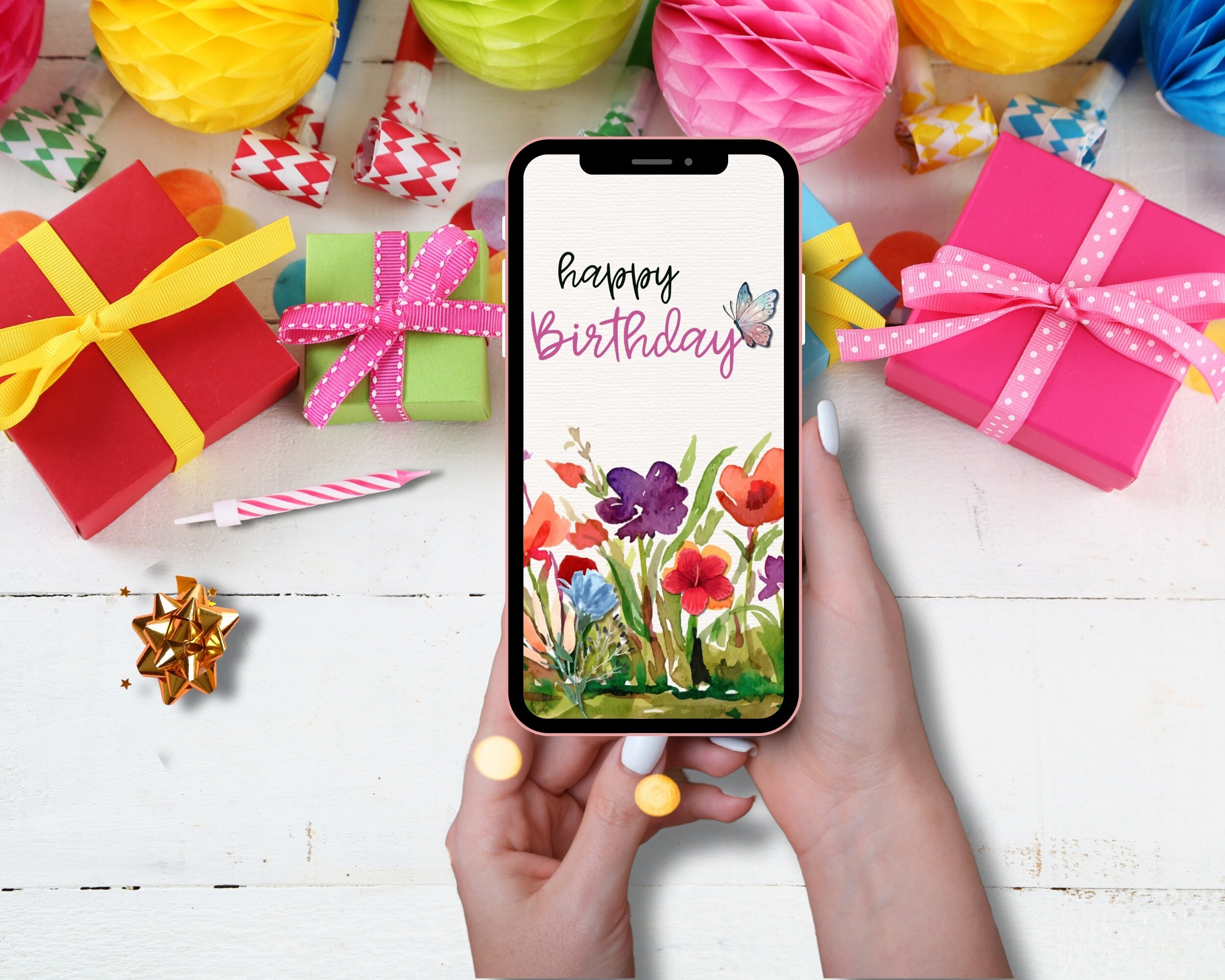 Digital Animated Birthday Card, Digital Happy Birthday Card, Electronic ...