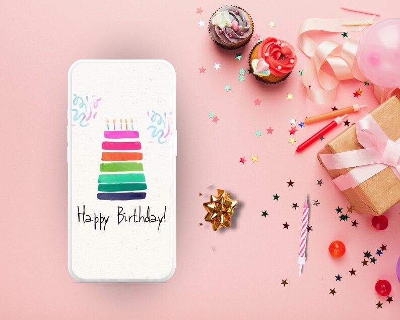 Digital Animated Birthday Card, Digital Happy Birthday Card, Electronic ...
