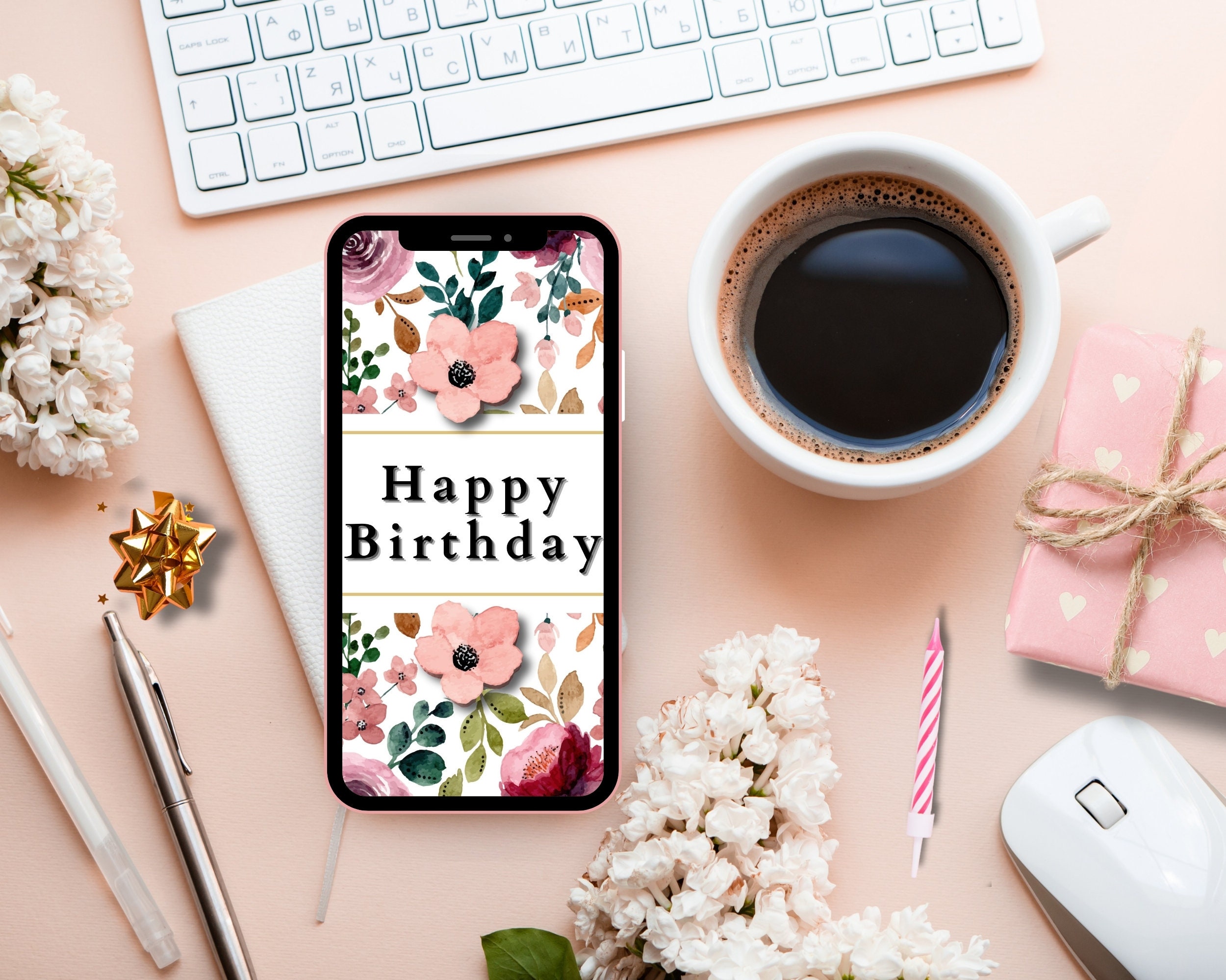 Digital Animated Birthday Card, Digital Happy Birthday Card, Electronic ...