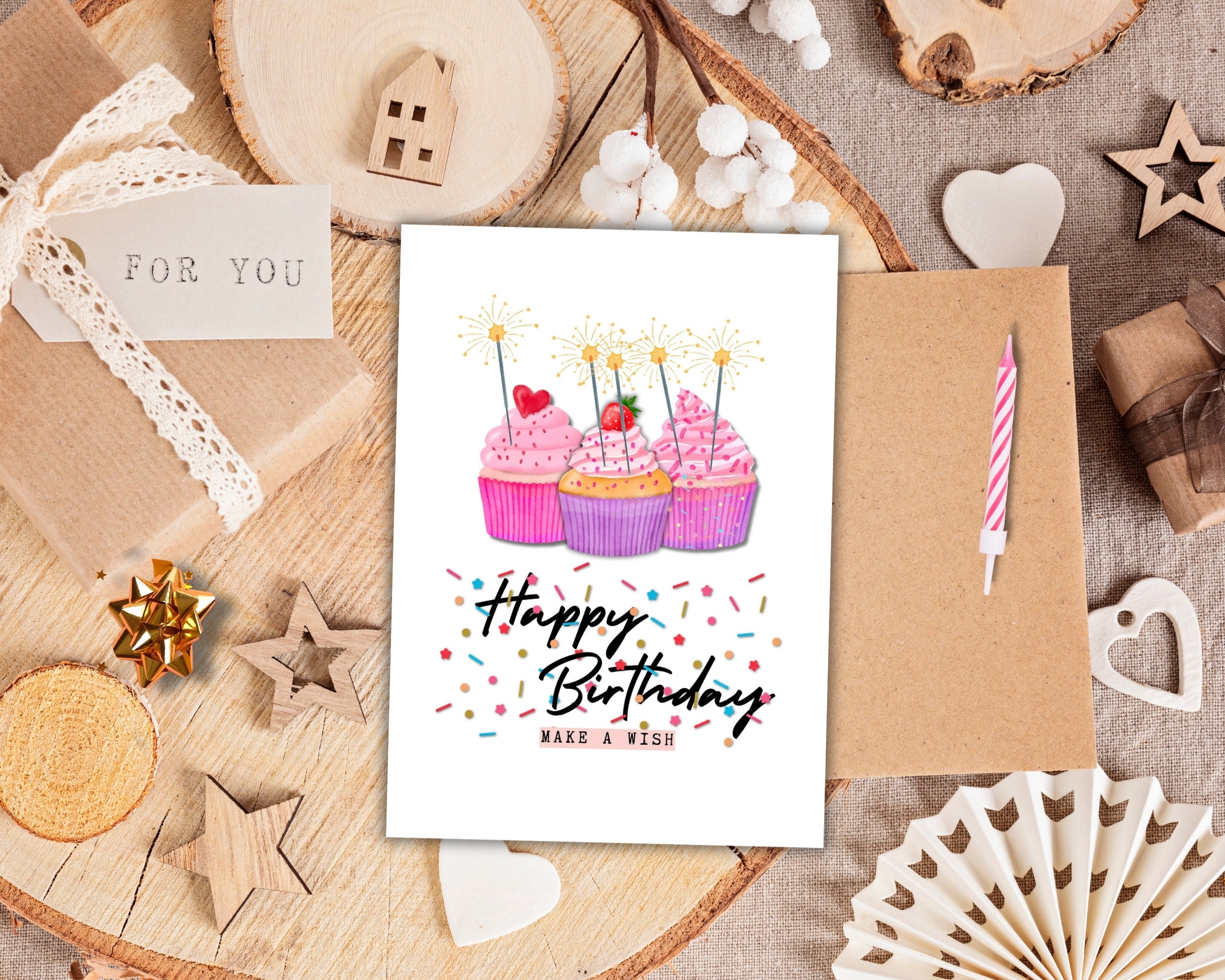 Printable Birthday Card, Personalized Birthday Card, Downloadable ...
