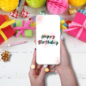 Digital Animated Birthday Card, Digital Happy Birthday Card, Electronic ...
