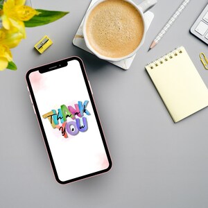 Digital Download Thank You Card, Colorfully Digital E-card, Digital ...