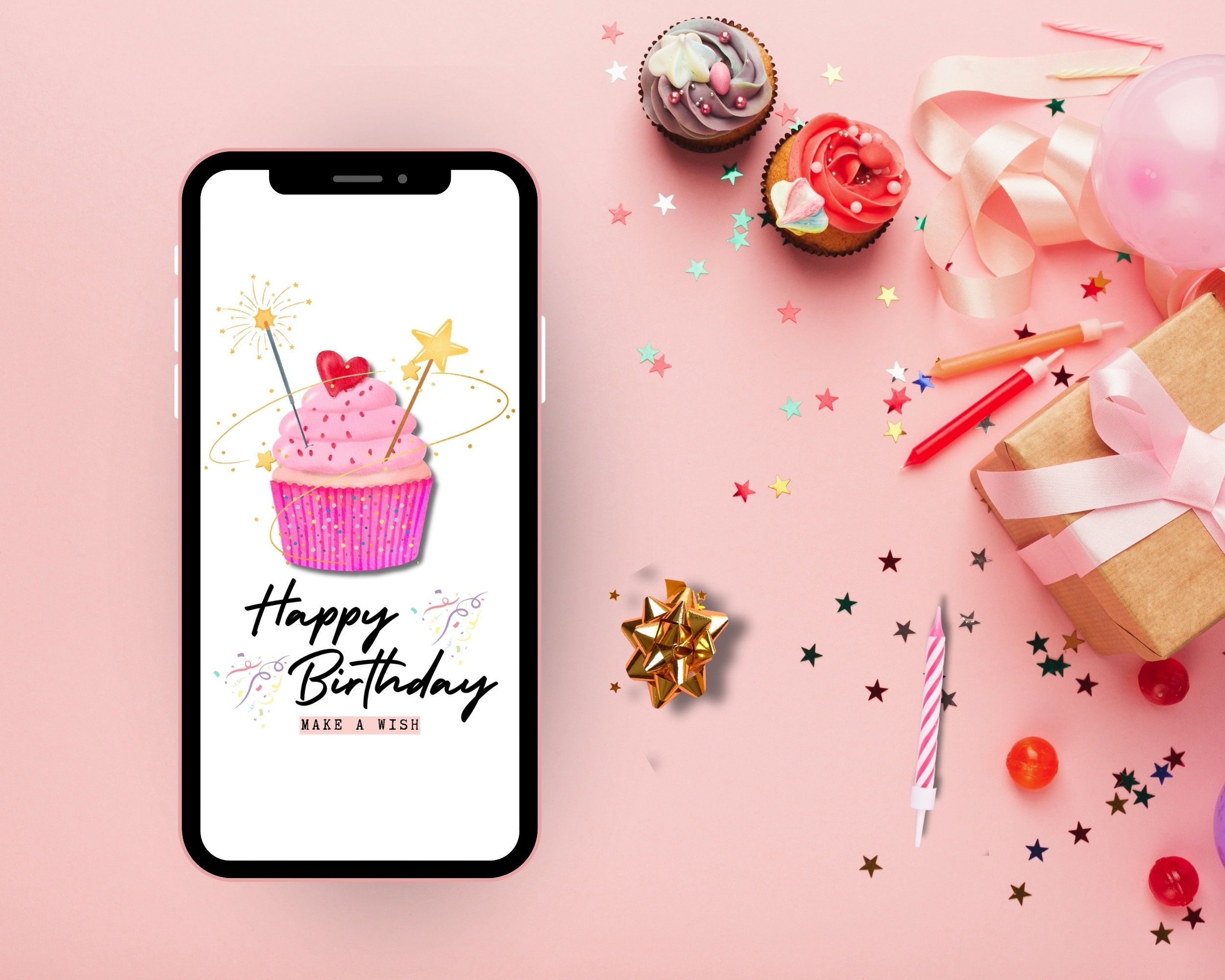 Digital Animated Birthday Card, Digital Happy Birthday Card, Electronic ...