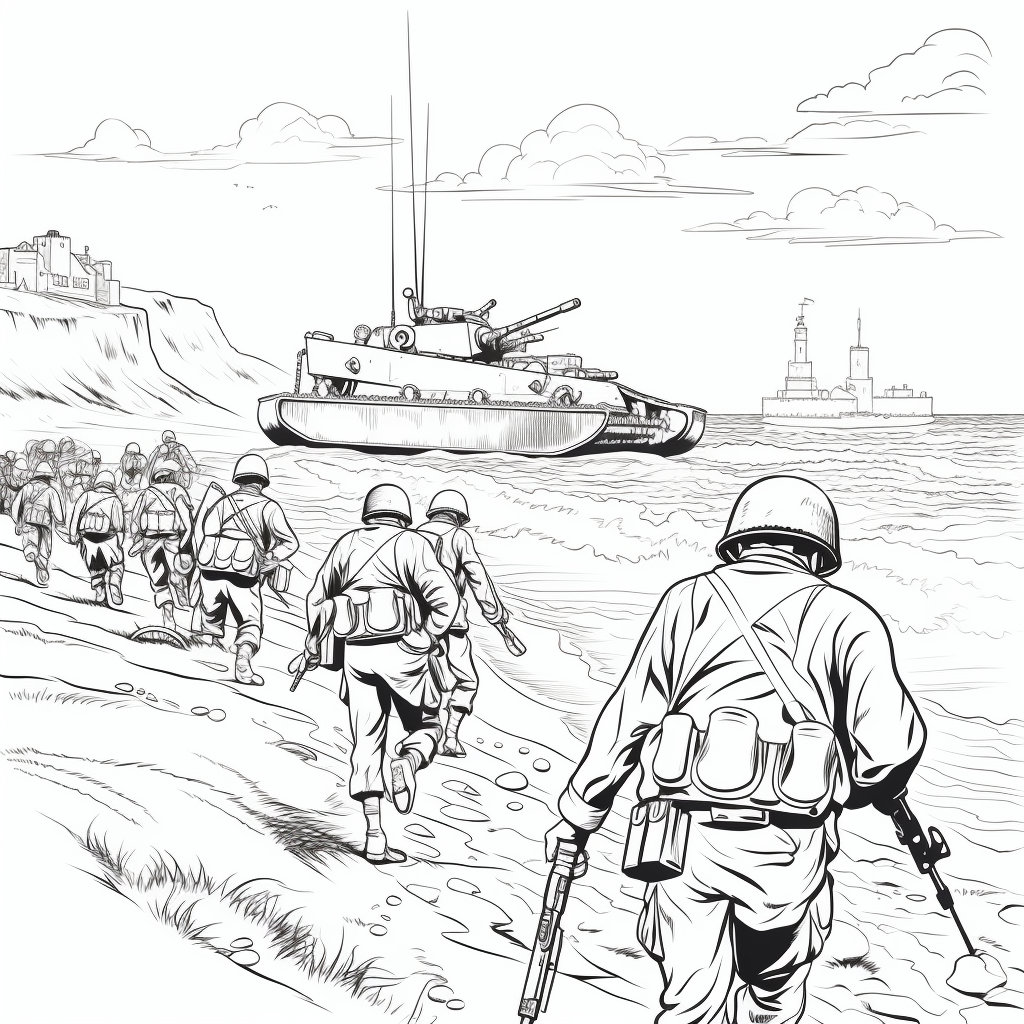 25 World War 2 Coloring Book, Voor Kinderen En Volwassenen - Instant ...