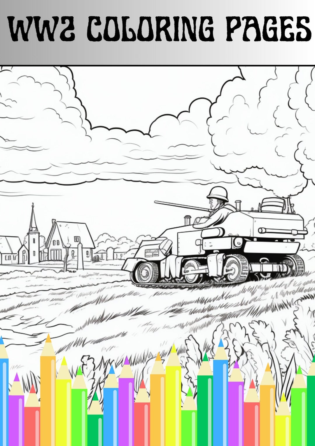 25 World War 2 Coloring Book, Voor Kinderen En Volwassenen - Instant ...