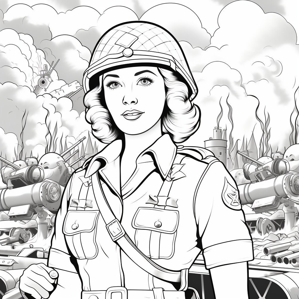 25 World War 2 Coloring Book, Voor Kinderen En Volwassenen - Instant ...