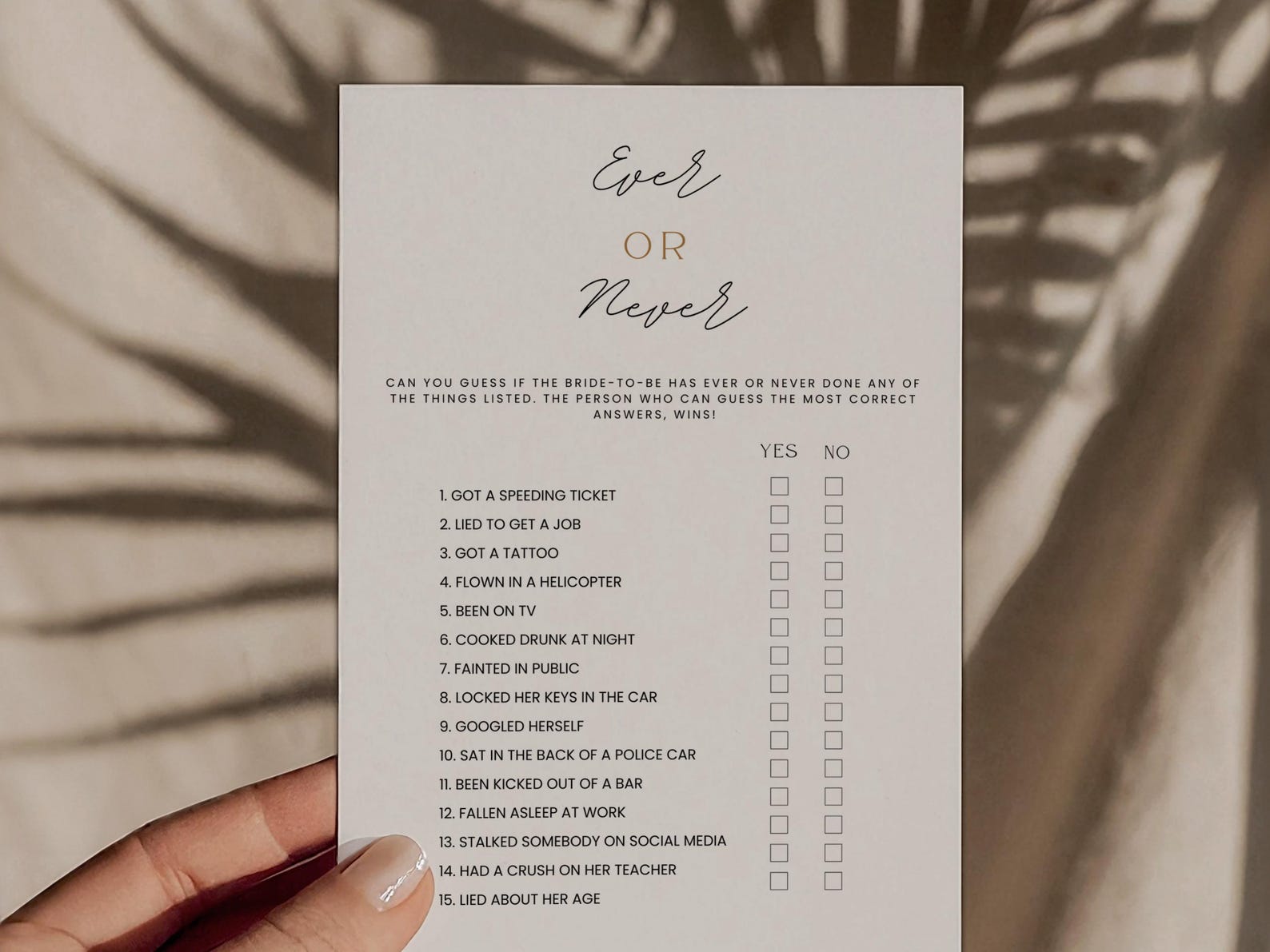 Minimalist Hen Do Games | Printable Hen Party Games | Editable Bridal ...