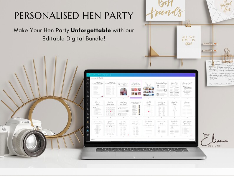 Minimalist Hen Do Games | Printable Hen Party Games | Editable Bridal ...