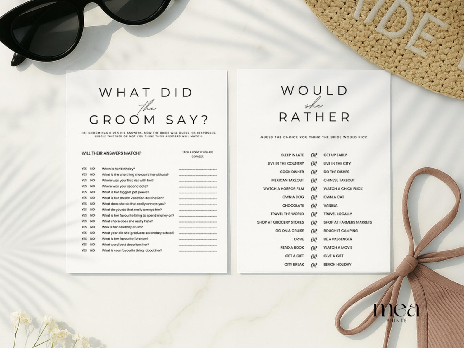 Minimalist Hen Do Games | Hen Party Games | Bridal Shower Games ...