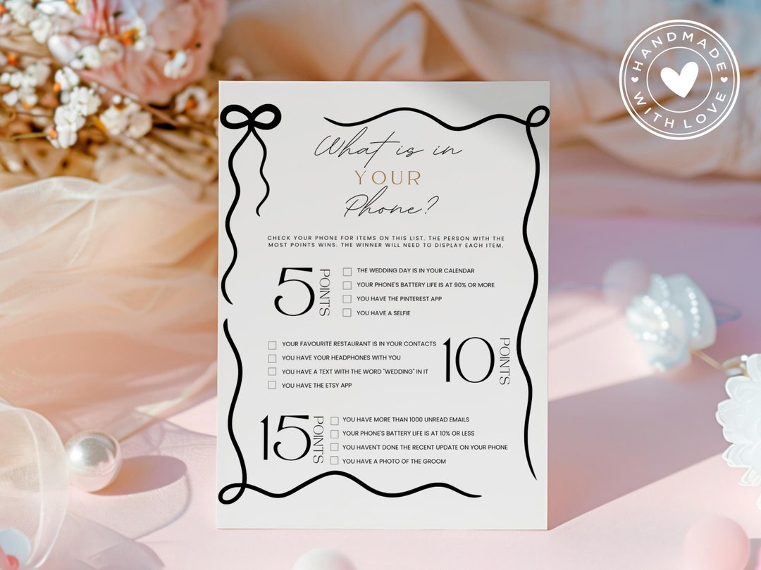 Black Bow Hen Do Games Hen Party Games Bridal Shower Games Bachelorette ...