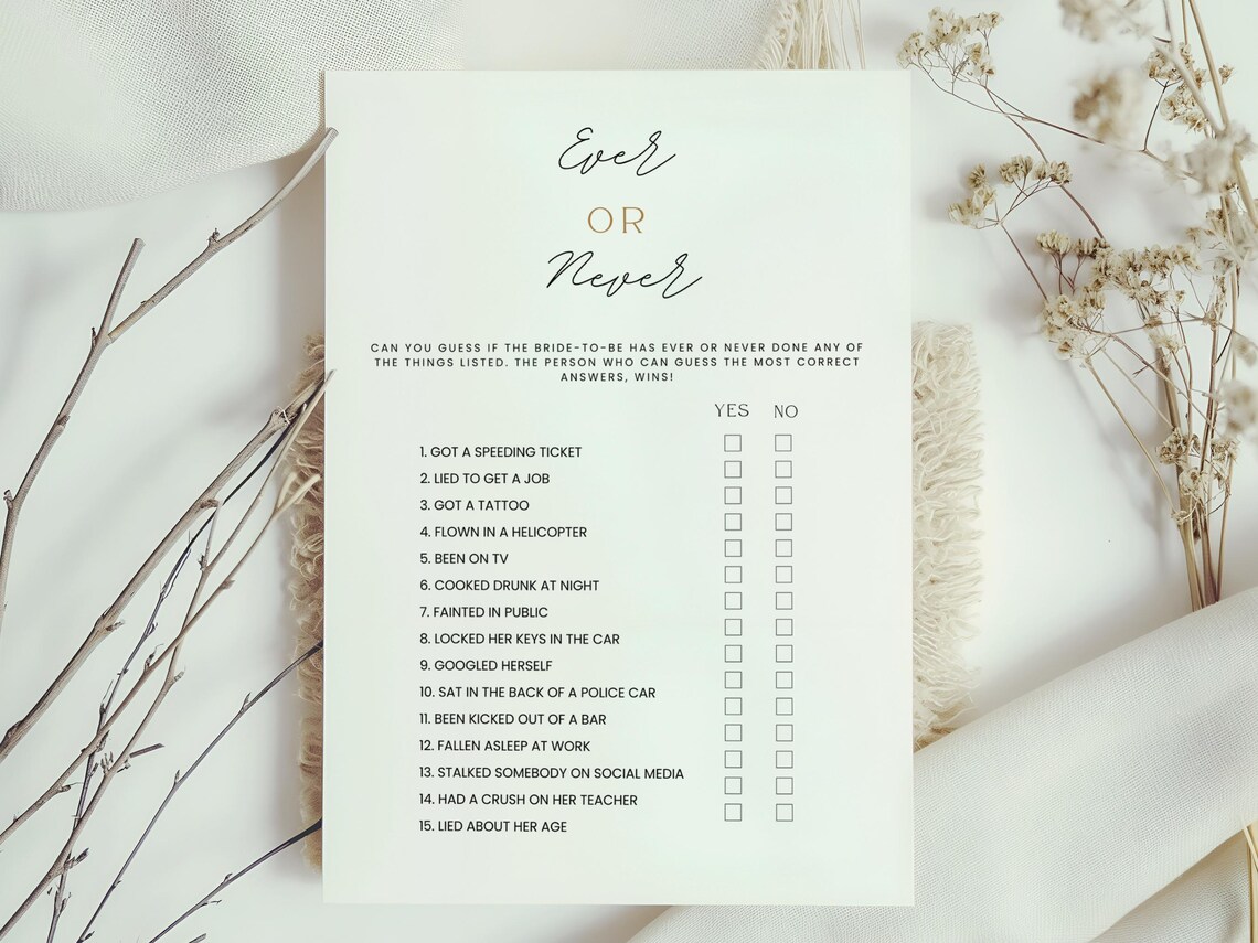 Minimalist Hen Do Games | Printable Hen Party Games | Editable Bridal ...