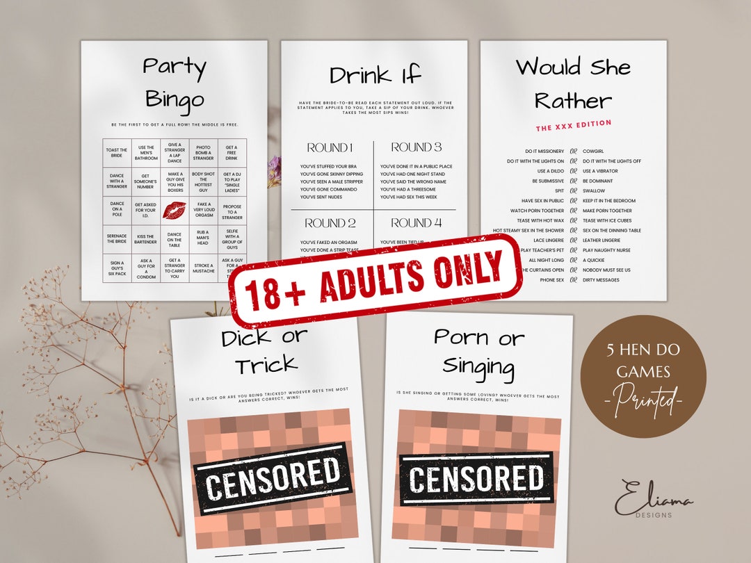 Dirty Rude Hen Do Games | Hen Party Games | Bridal Shower Games ...
