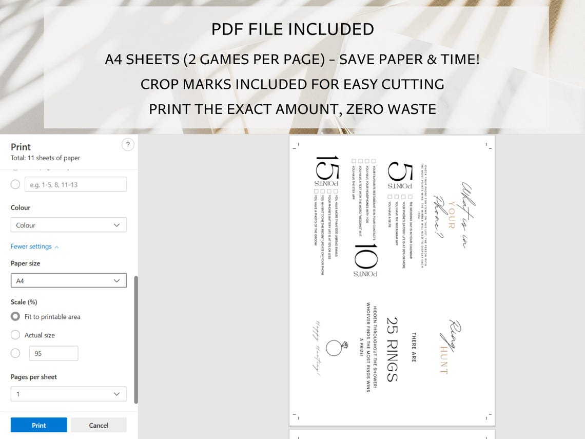 Minimalist Hen Do Games | Printable Hen Party Games | Editable Bridal ...