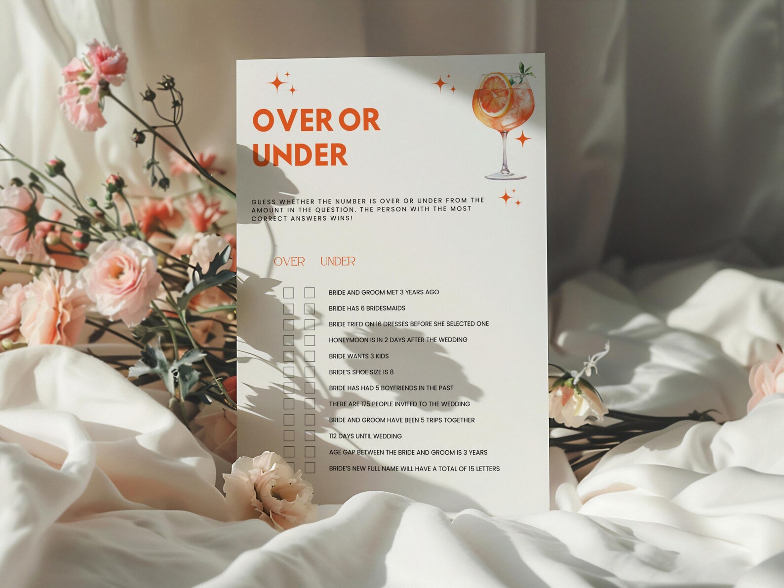 Aperol Spritz Printable Hen Party Games UK | Digital Hen Do Activities ...